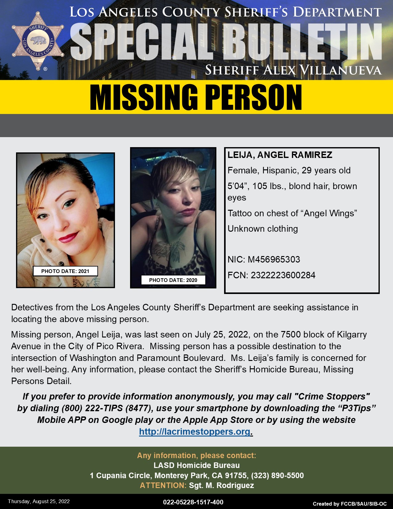 La County Sheriffs On Twitter Lasd Is Asking For The Publics Help