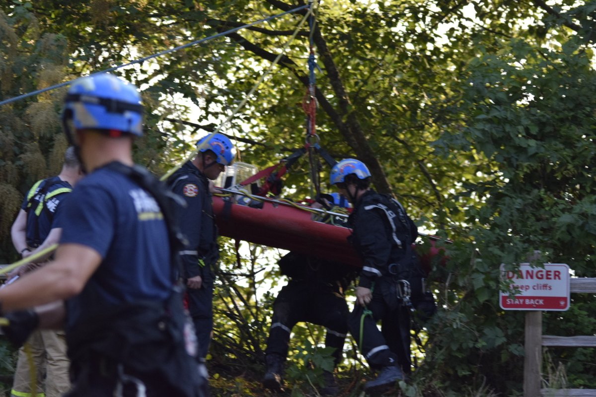 CBC News: Firefighters rescued a male hiker who fell 40 feet down one ...