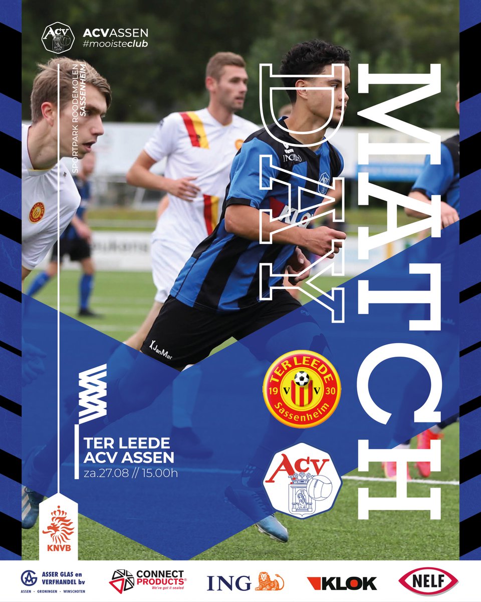 ACV Assen on Twitter: "𝐌𝐀𝐓𝐂𝐇𝐃𝐀𝐘! 🤩 ⚔️ ACV gaat vanmiddag op bezoek bij Ter Leede. Kan de eerste ...