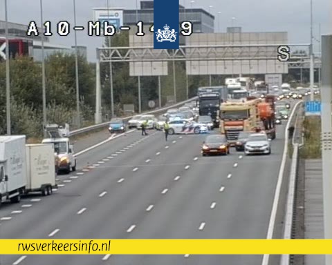 Rijkswaterstaat Verkeersinformatie on Twitter: "⛔ | Door een ongeluk is de #A10 richting ...