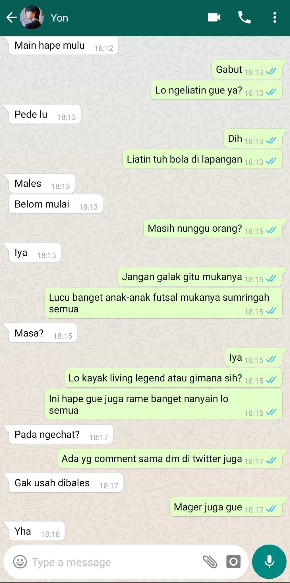 VAN 🐳 on Twitter: "Belum mulai latihannya https://t.co/AF2Q0lYxKJ" / Twitter