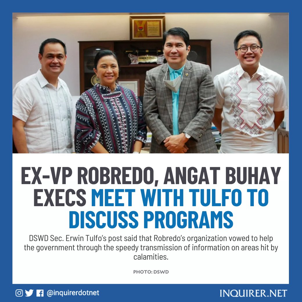 Inquirer on Twitter: "Officials of the Angat Buhay NGO, including former vice president Leni ...