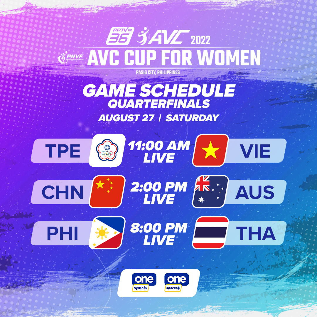 One Sports on Twitter: "The knockout rounds are officially open! 🏐 Catch the AVC Cup 2022 ...