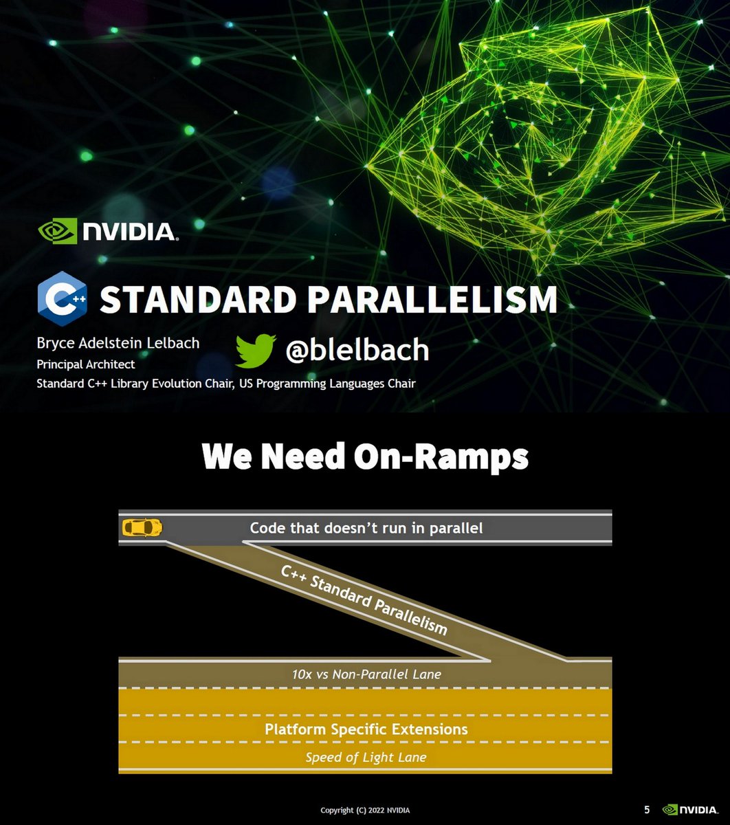 OGAWA, Tadashi on Twitter: "=> C++ Standard Parallelism, Bryce Adelstein Lelbach, NVIDIA, C++ On ...