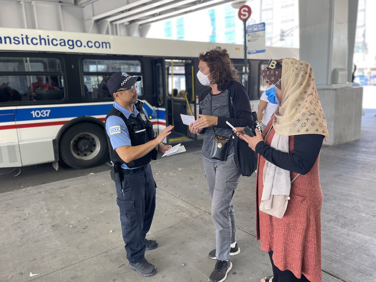Chicago Police on Twitter: "Officers from @CPDTransit provided information to @cta riders at the ...