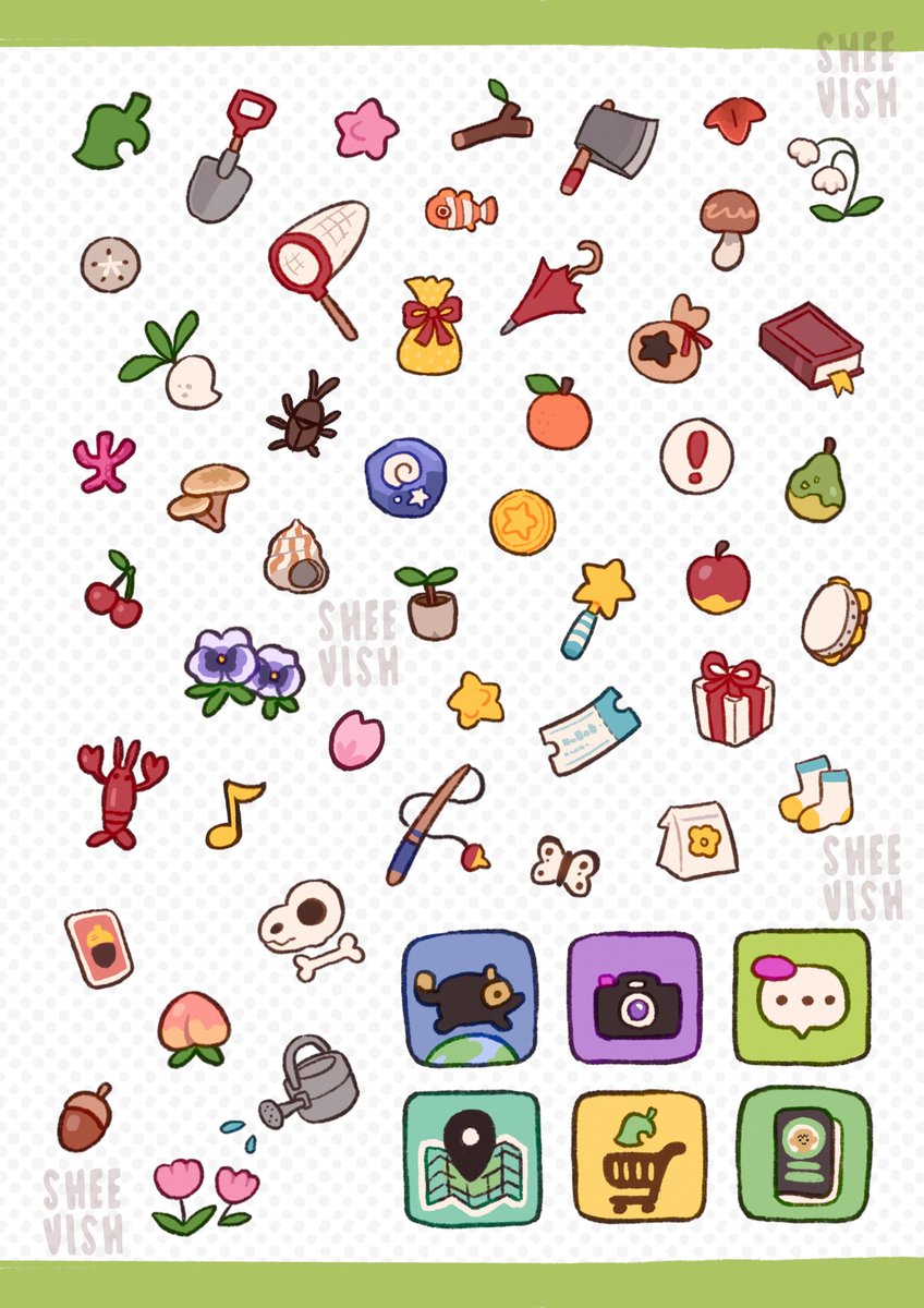 「Some sticker sheets i'm working on!! I hope to get these pro」evi 💐 ️の漫画