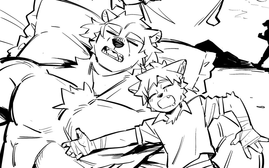 「う〜〜〜ん可愛い🐻‍ ️🐺☺️ 」|カミカミ/kamikamiの漫画