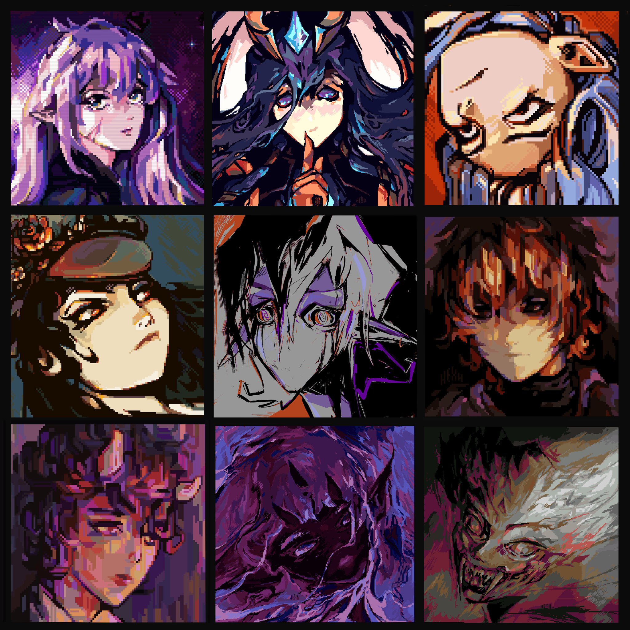 Hexh Commissions Open On Twitter Pixel Portraits For