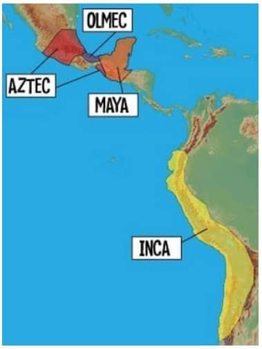 Aztec Inca Maya Map