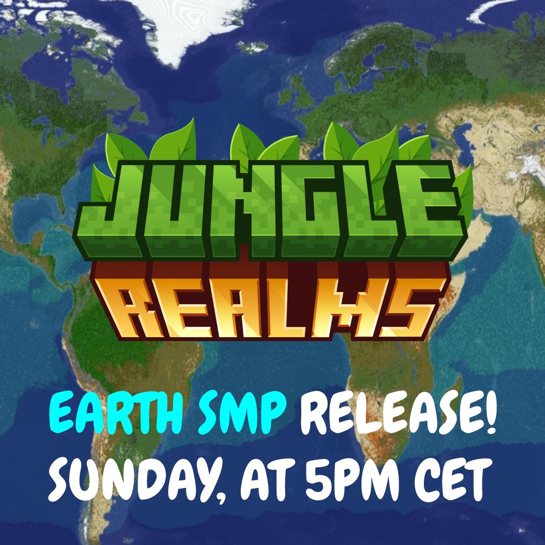 JungleRealms on Twitter: "📅 Earth SMP release - 28th of August at 5PM CET. We happily and ...