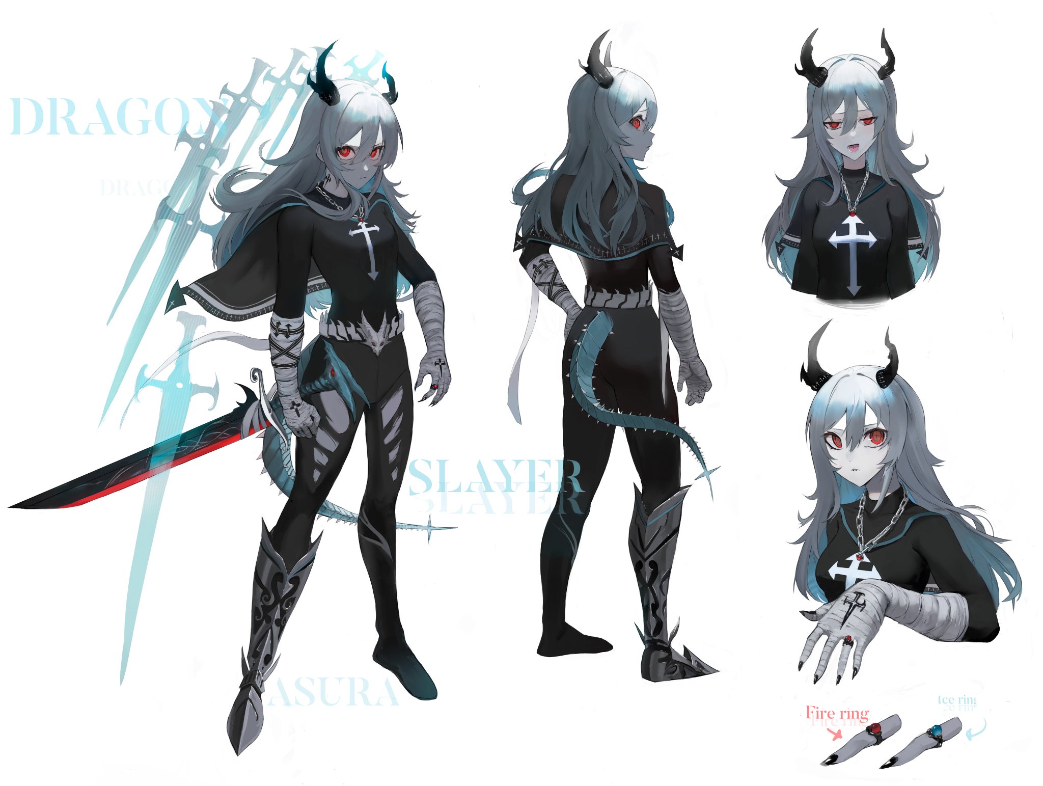 SubuArt on Twitter: "I revamped an old dragon girl of mine for a character design class. This is ...