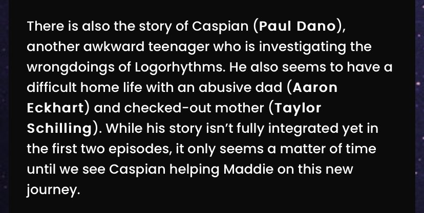 comfort for paul dano stans on Twitter: "New information on Caspian (voiced by Paul Dano) from ...