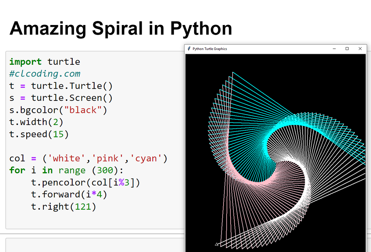 Top 10 Amazing Designs Using Turtle Module In Python 🧵 Thread From Python Coding Clcoding