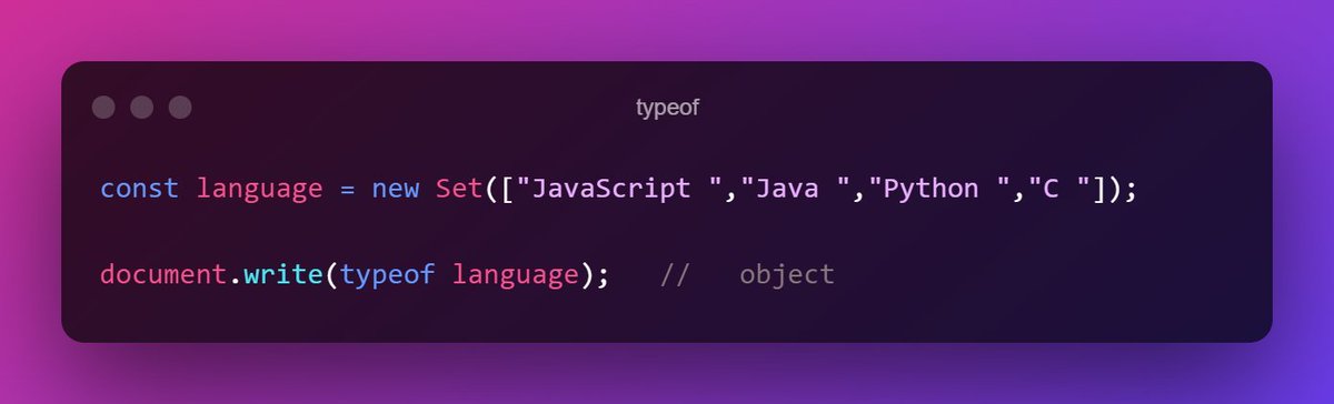 Learn Set In Javascript Complete Explanation Thread🧵 المسلسل من 0621