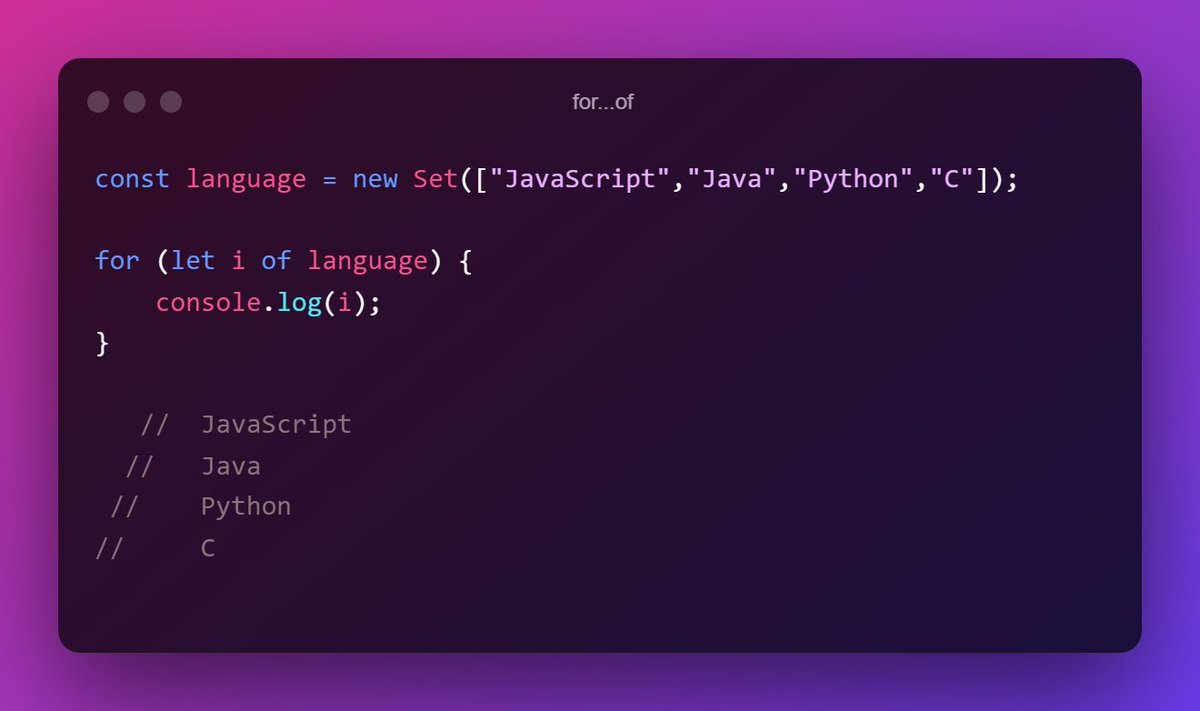 Learn Set In Javascript Complete Explanation Thread🧵 المسلسل من