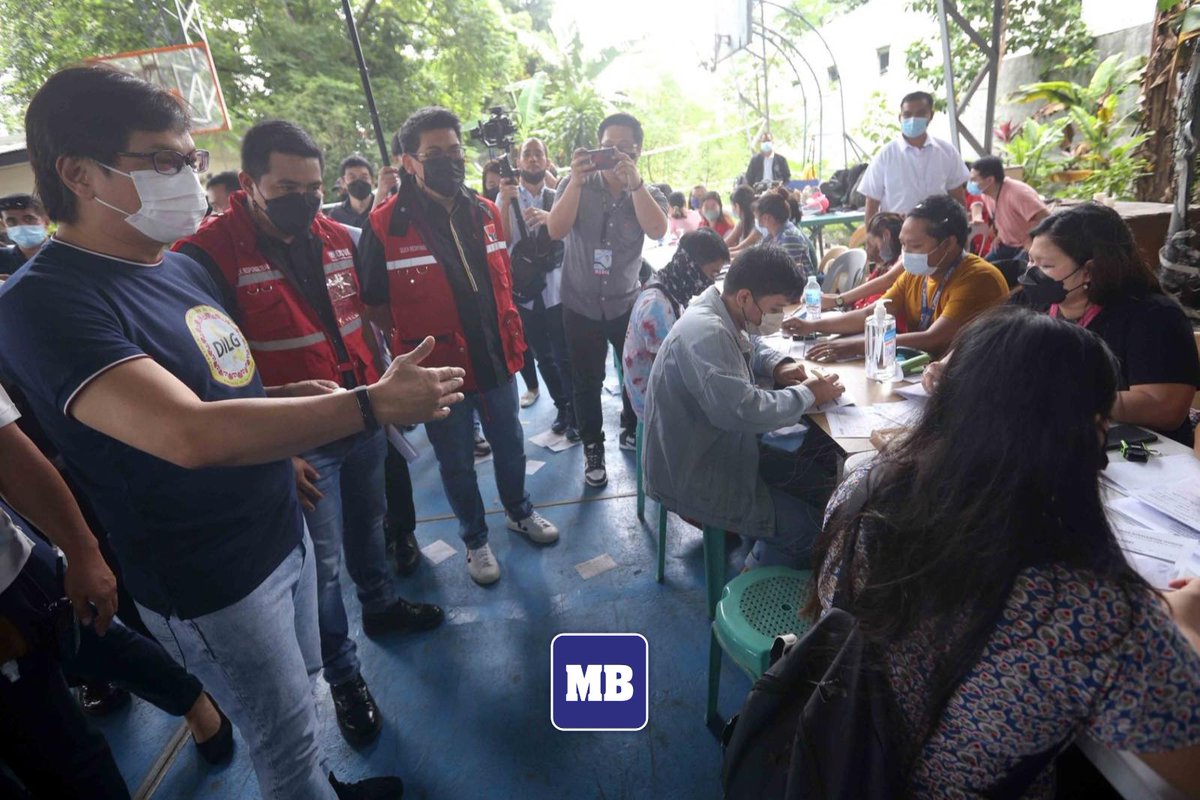 DILG Secretary Benhur Abalos together with DSWD Asec. Rommel Lopez and ...