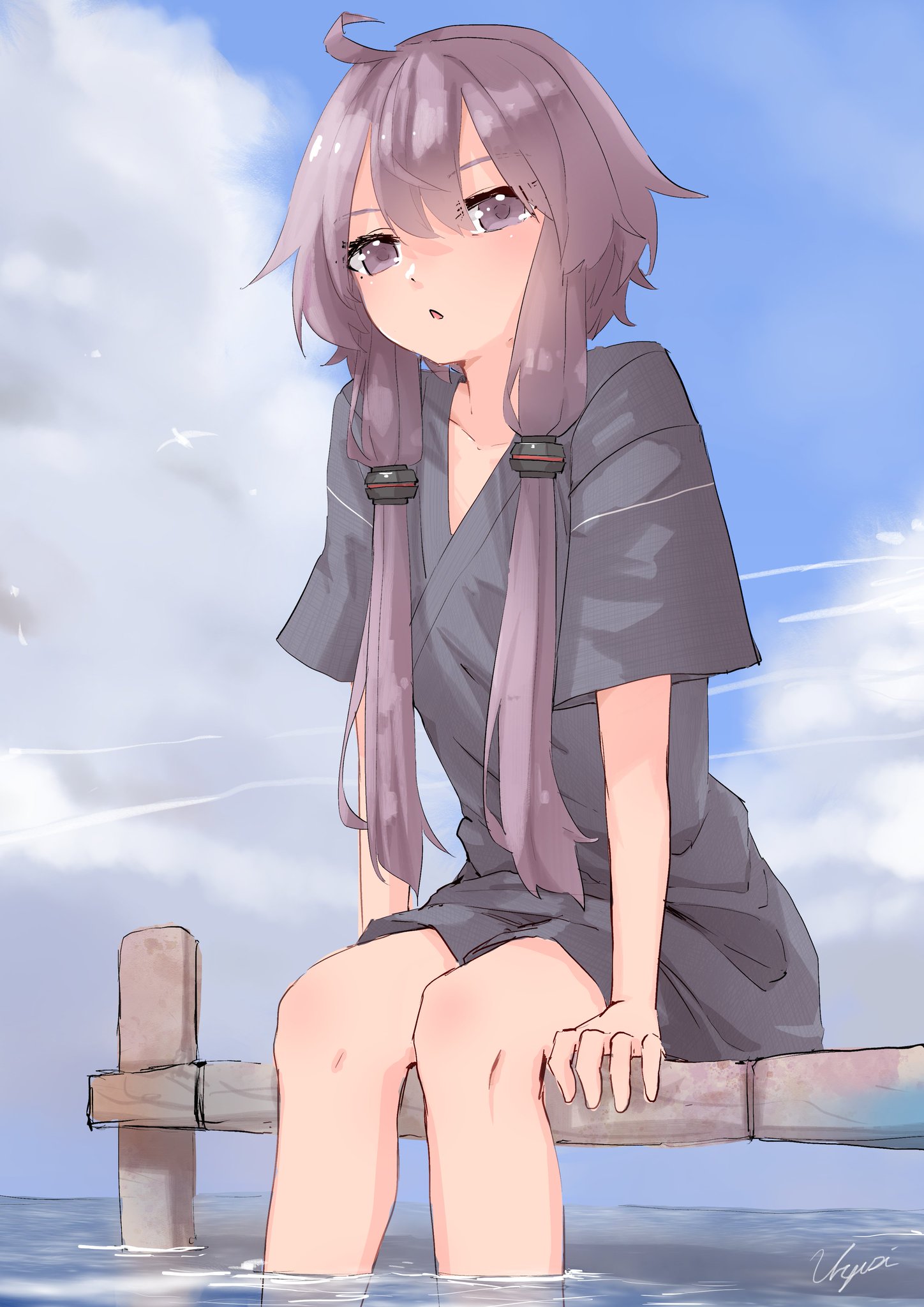 うりゅしい@個人勢社畜作曲絵描きバ美肉猫又Vtuber on Twitter: "結月ゆかりさんに甚平を着てもらいました https://t.co/6jwvtMX5R8" / Twitter