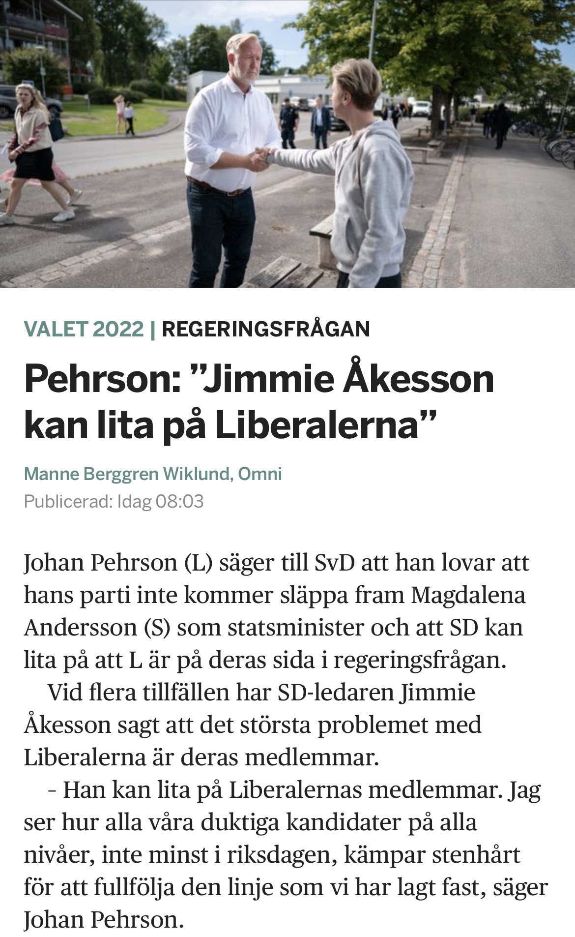 Annie Lööf On Twitter Vill Man Ha Liberal Borgerlig Politik Utan Att