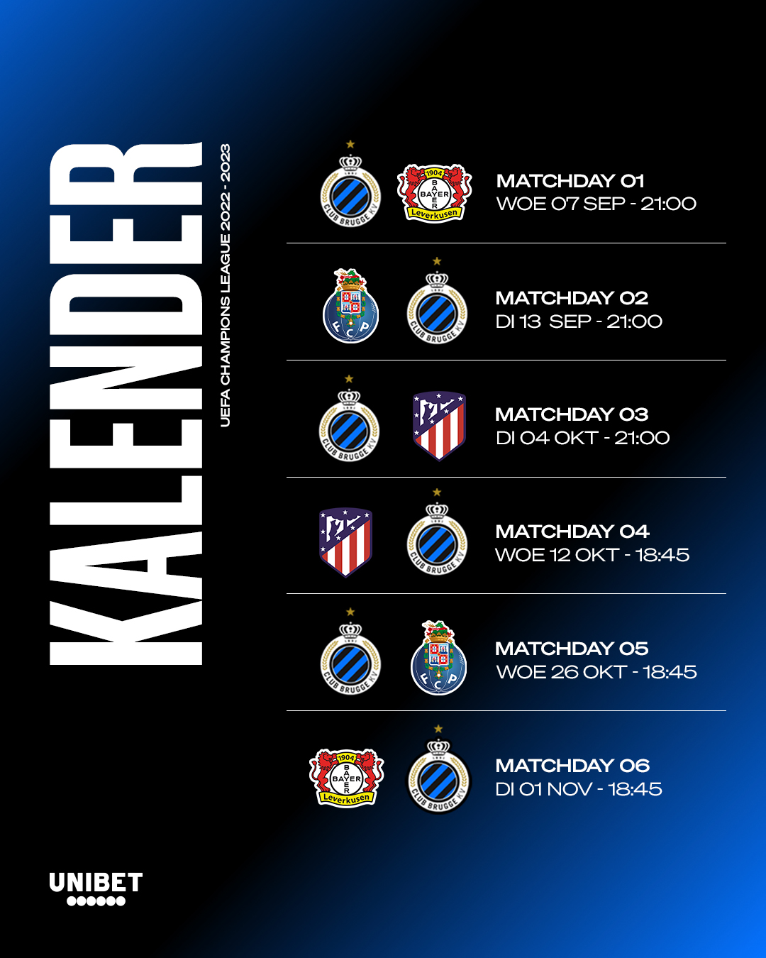 Club Brugge KV on Twitter: "Ready for some beautiful #UCL nights 📅 Will you join us? 🤩 🔗 | https ...