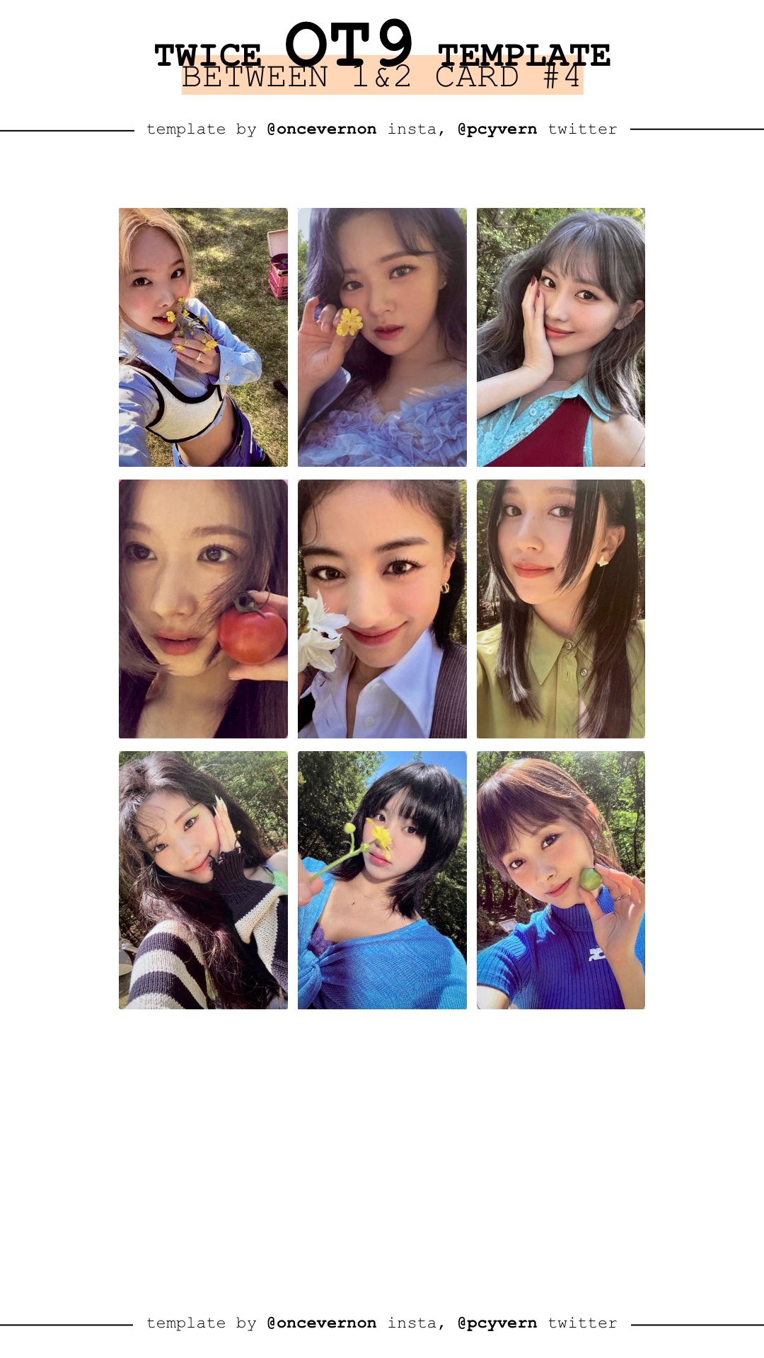 Twice Between 1&2 Photocard Template Twice Between 1&2 Photocard Template