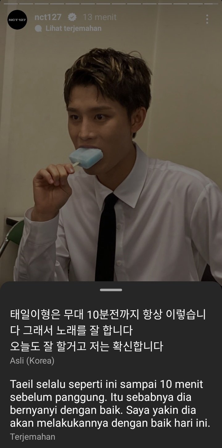 LAGI OPEN FOLLBACK on Twitter: "🫶 Wow, jadi taeil kalo sebelum manggung itu suka makan ice cream ...