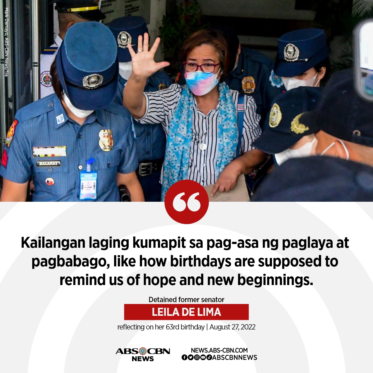 Former senator Leila de Lima is celebrating her 6th birthday behind ... Former senator Leila de Lima is celebrating her 6th birthday behind ...