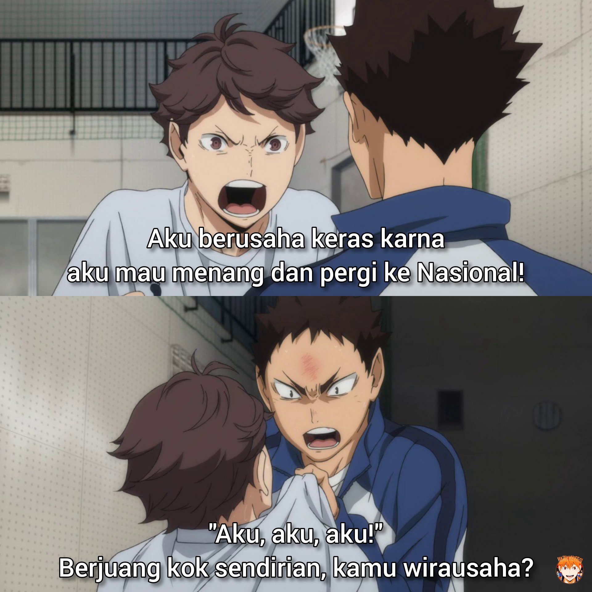 HAIKYUUFESS on Twitter: "Incorrect *hq Iwa-chan, gak gitu 😥 https://t.co/Y9RN0YRMk6" / Twitter