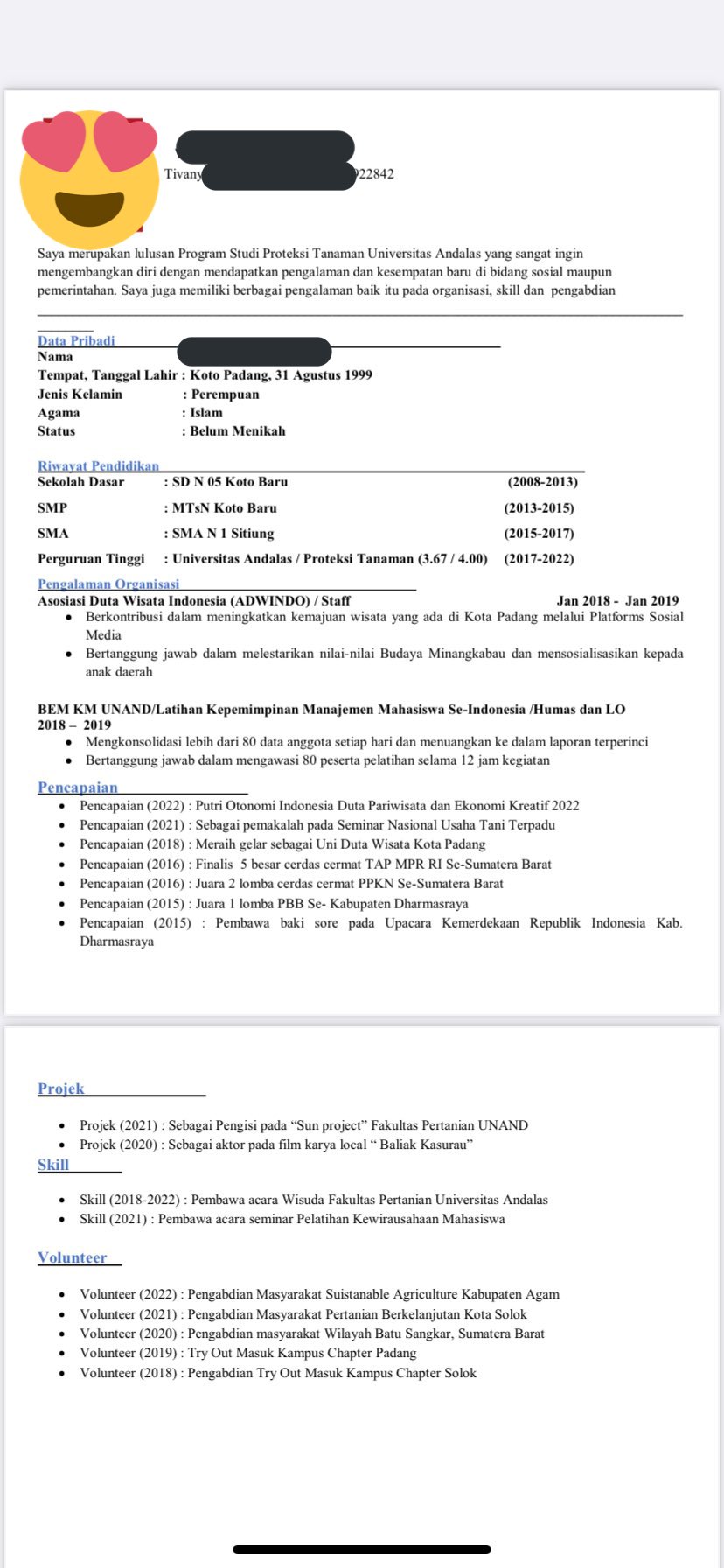 BACA RULES DI (bit.ly/worksfess) on Twitter: "Work! Mau minta saran sm masukan buat cv kak https ...