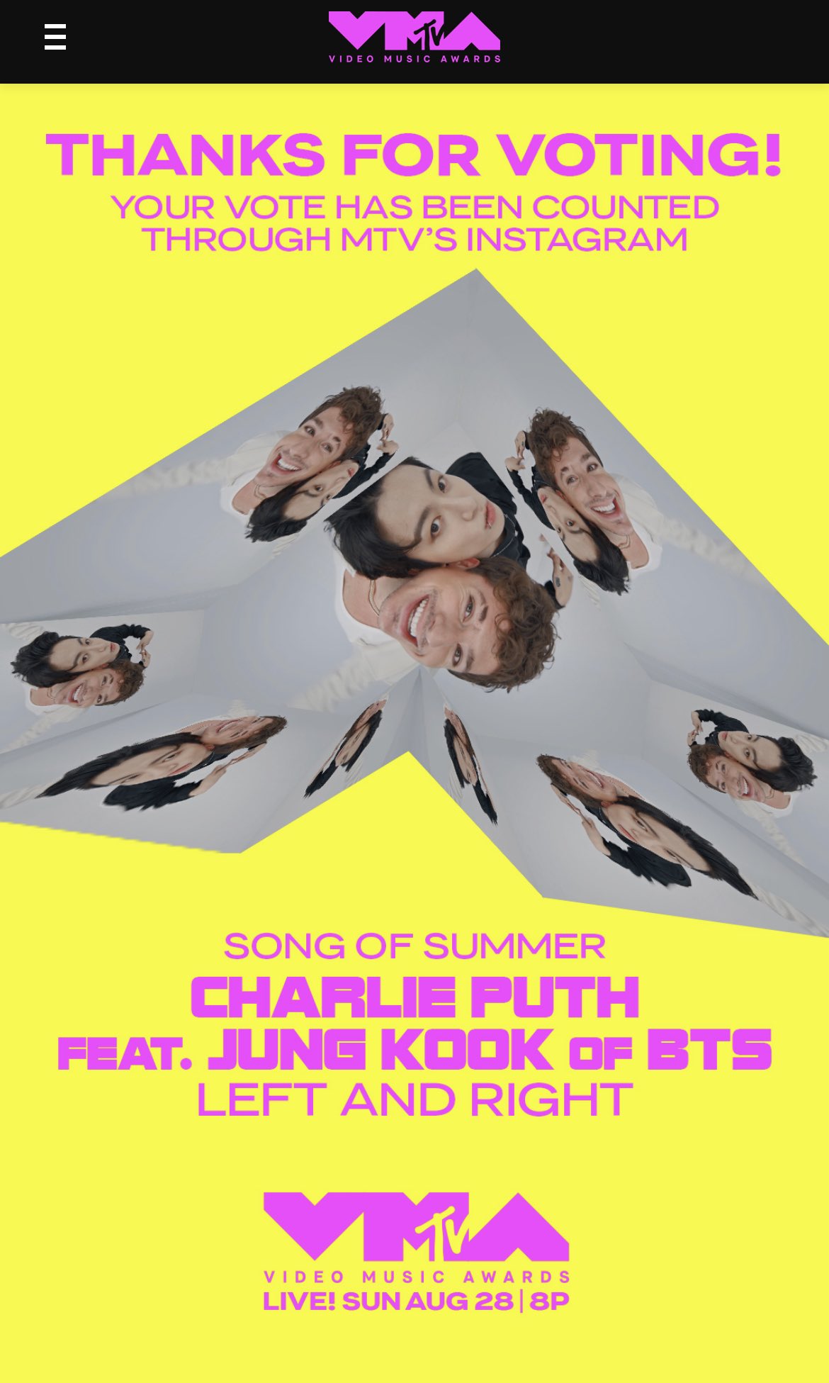 Jungkook JAPAN 'Fan Account' on Twitter: "今日投稿されたインスタ投稿 あと3時間切りました！ 投票は無制限🔁ジョングク愛！爆発させちゃってください💜 ...