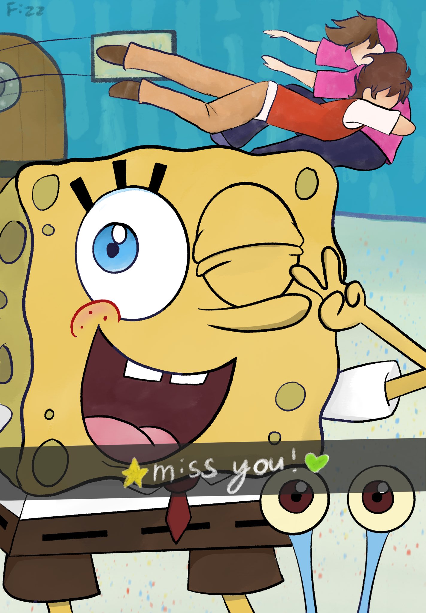 Fizzヾʕ •̀ω•́ʔﾉﾞ on Twitter: "Danny went to the bathroom #nicktoonsunite #spongebob #timmyturner ...