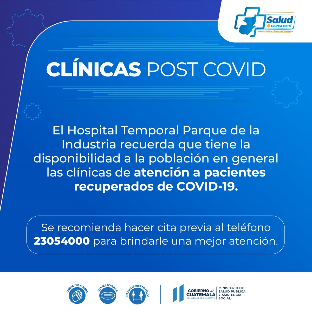 Ministerio de Salud Pública on Twitter: "#SaludMásCercaDeTi | Si deseas asistir a las clínicas ...
