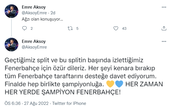 Esporin on Twitter: "Emre Aksoy'un tweetleri: https://t.co/SIpaFN0xND" / Twitter