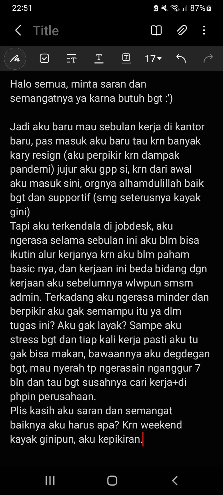 BACA RULES DI (bit.ly/worksfess) on Twitter: "Work! Btw aku f26 tp ngerasa mentalnya lemah bgt ...