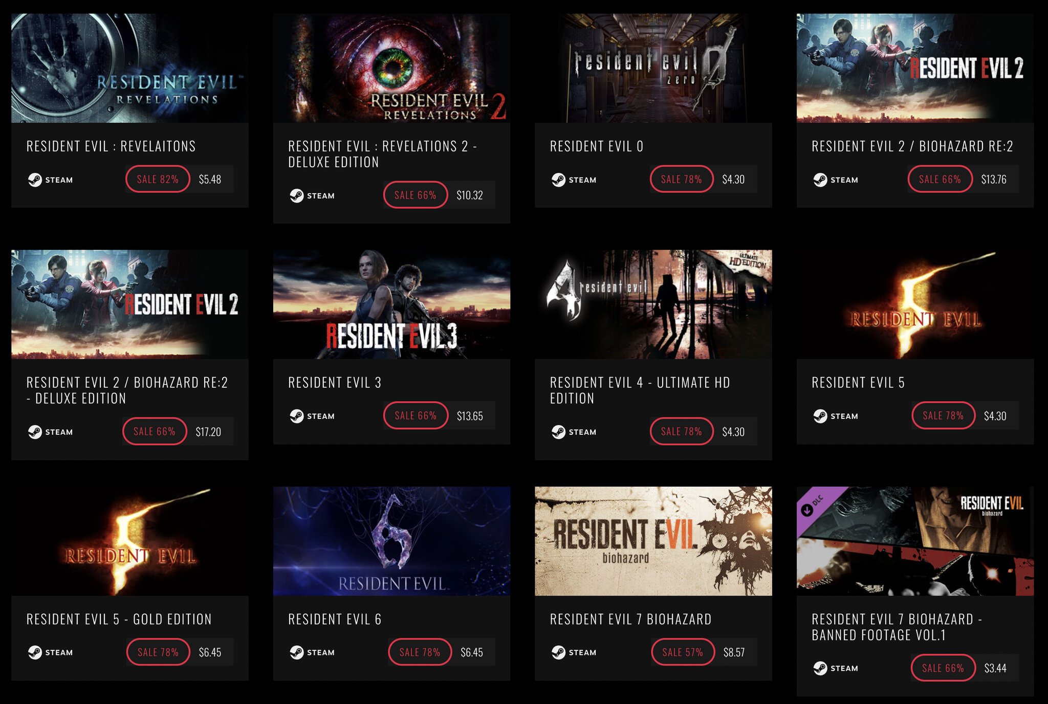 Wario64 on Twitter: "Resident Evil sale on Gamebillet https://t.co/ort7pqCCk1 #ad https://t.co ...