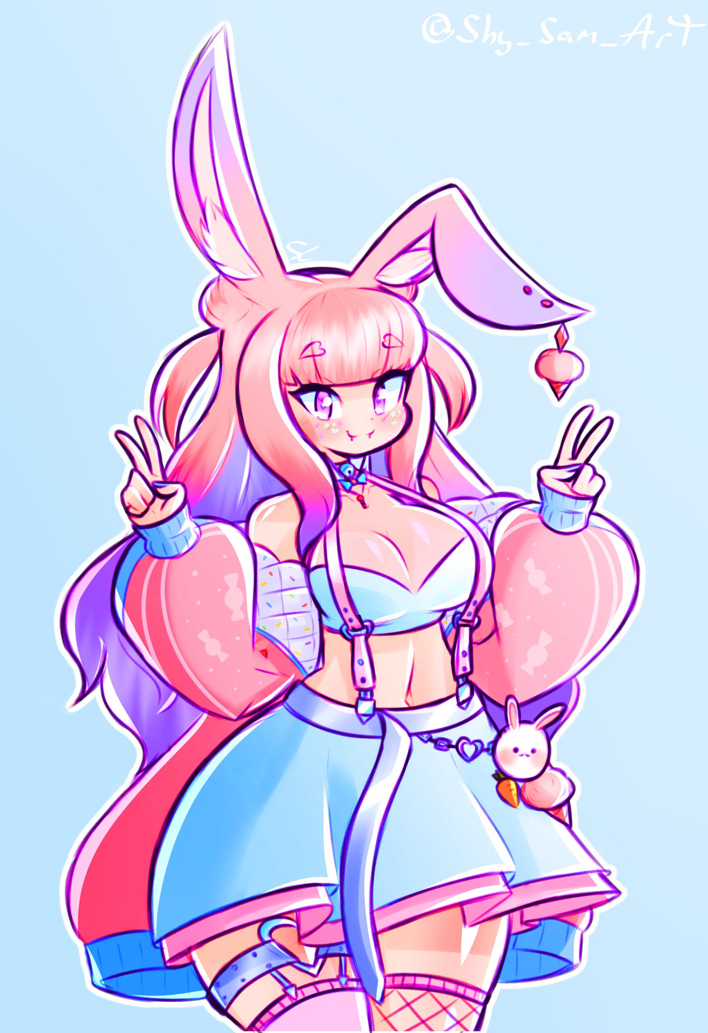 ⭐Shy Sam⭐(Commissions open) on Twitter: "I got requested to draw @RiniCBunny on my stream ...