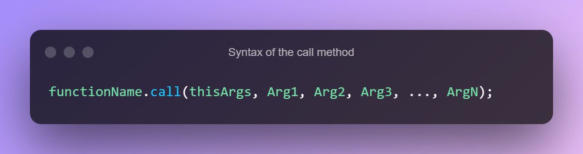 📢 The Ultimate Guide On The ` call( ) ` Method In JavaScript! 🧵 ↓ - Thread from Ajay Yadav ...