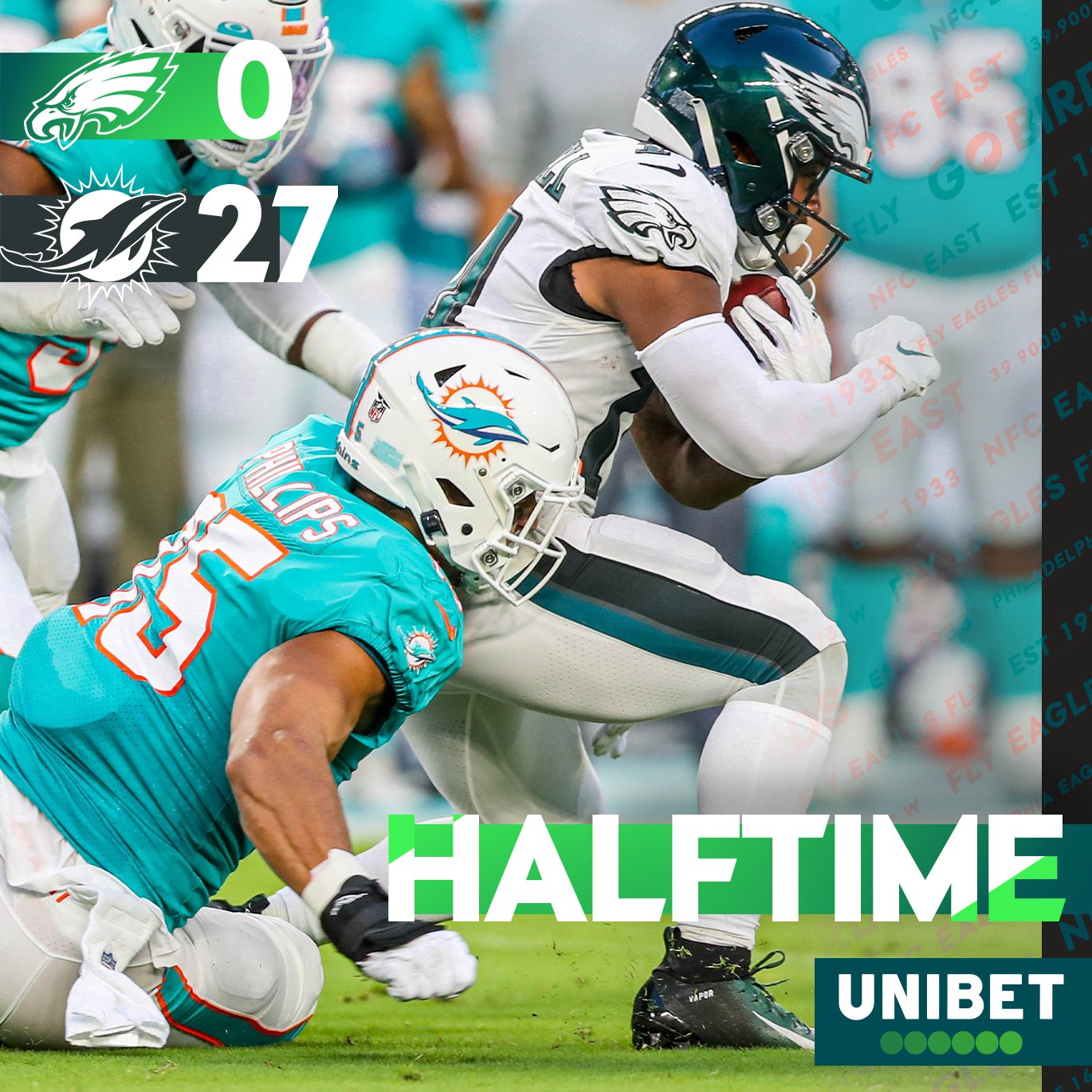 Philadelphia Eagles on Twitter: "Halftime in MIA. @UnibetUS | #FlyEaglesFly https://t.co ...