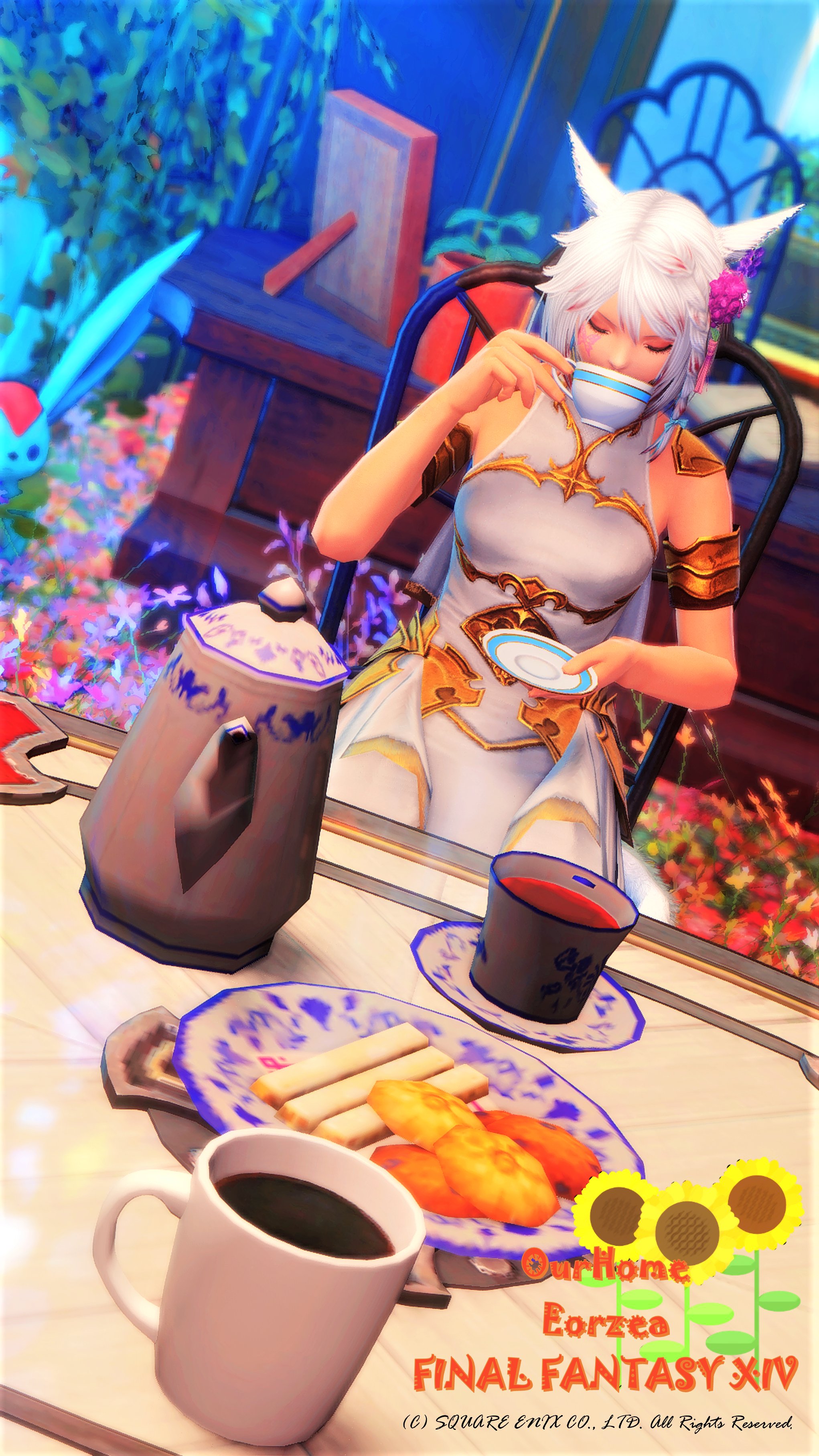 MacoSacred on Twitter: "おはようございます☀ 動くキャラカ作成後におはミコSS撮ろうと思って プチグレイスさんにお邪魔しました SS 「友とモーニングタイム」 私 ...