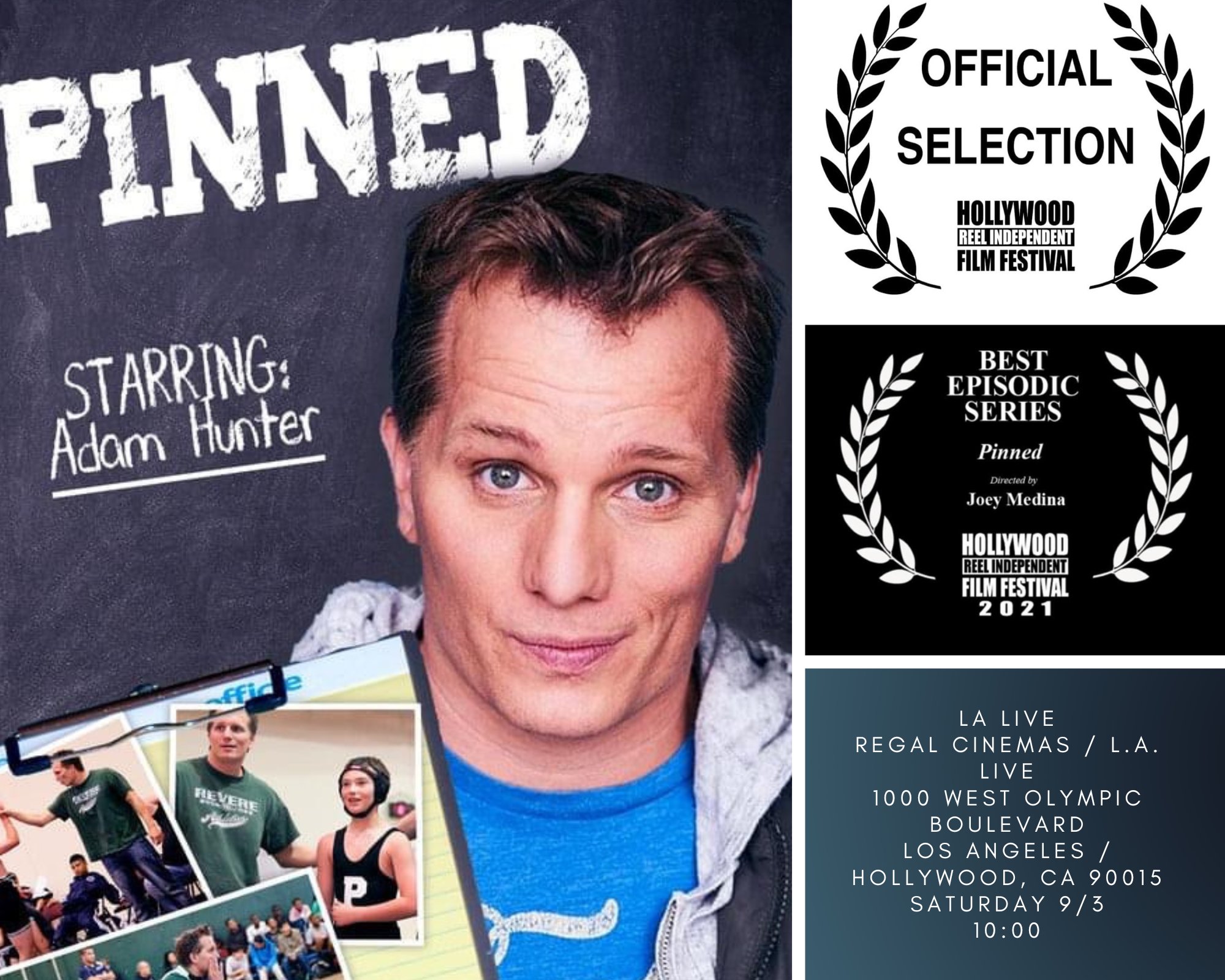 Adam Hunter on Twitter: "I'm excited to announce that Pinned won Best Episodic at the Hollywood ...