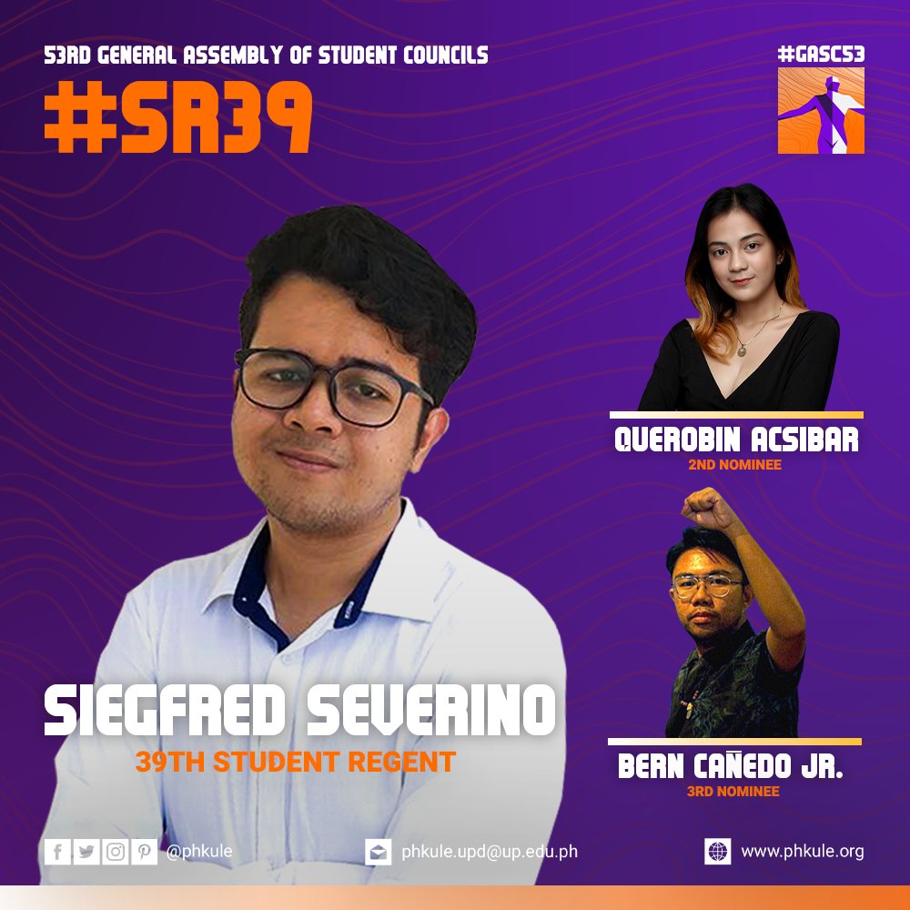 Philippine Collegian on Twitter: "ICYMI: Siegfred Severino of UP Los Baños is the 39th Student ...