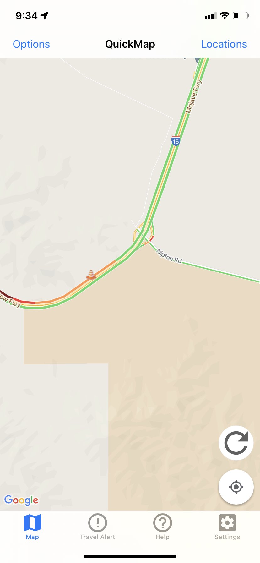 Caltrans District 8 on Twitter: "SBCO: SB I-15 south of Nipton Rd in Mountain Pass. Traffic ...