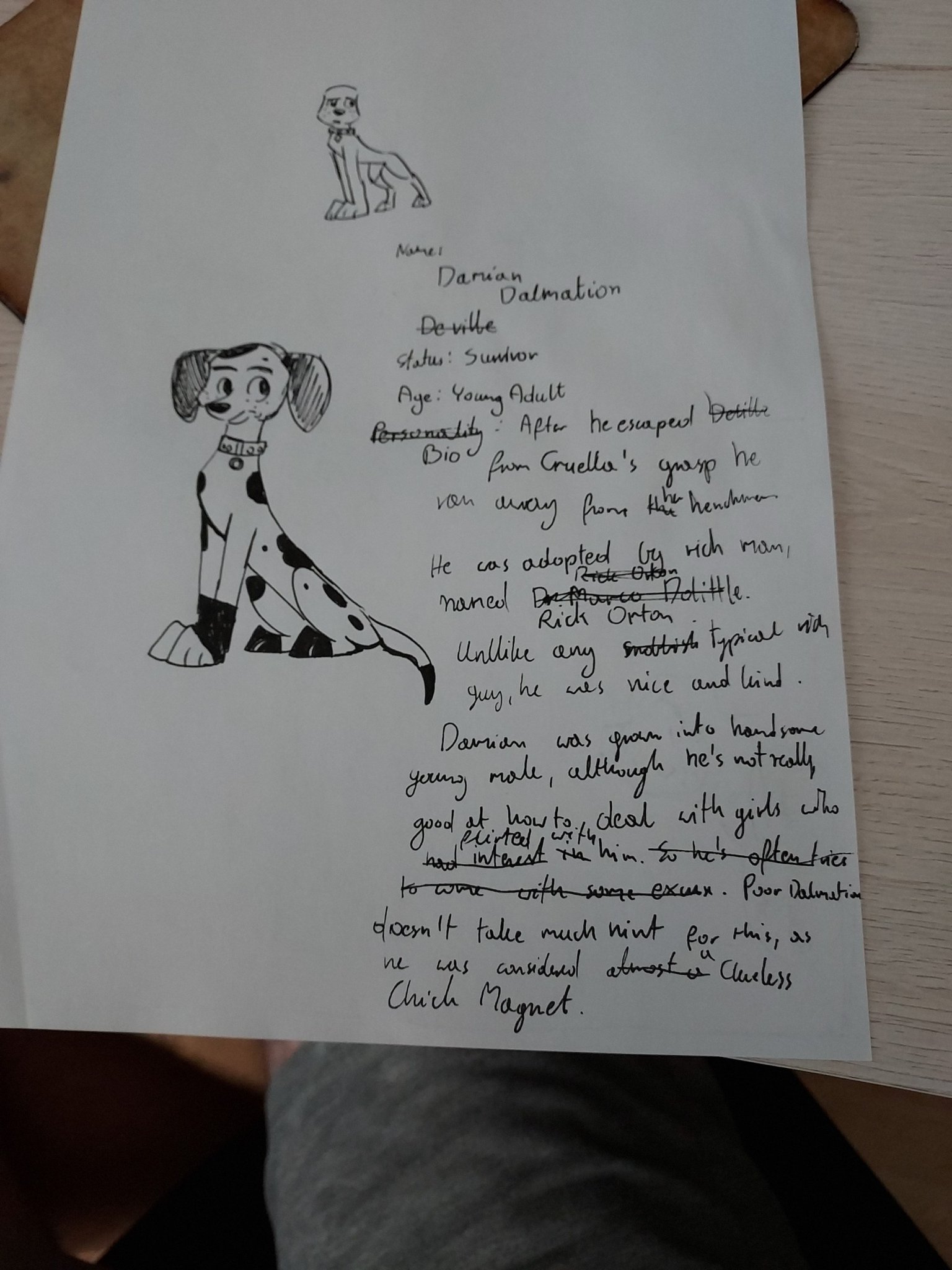 Fenris (commissions open) on Twitter: "Just drew young adult of my Dalmatian Damian. Here's bio ...