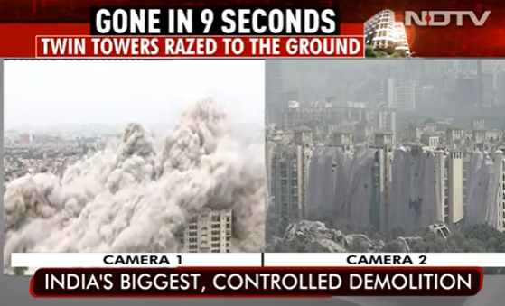 Noida Supertech Towers Brought Down In 9-Second Operation, Clean-Up ...