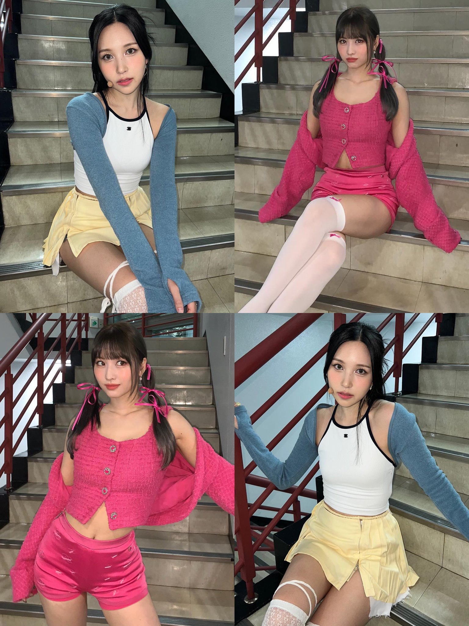 chie on Twitter: "RT @godmitzu: Eye contact couple's staircase photoshoot together, MiMo~ 🚑 ...
