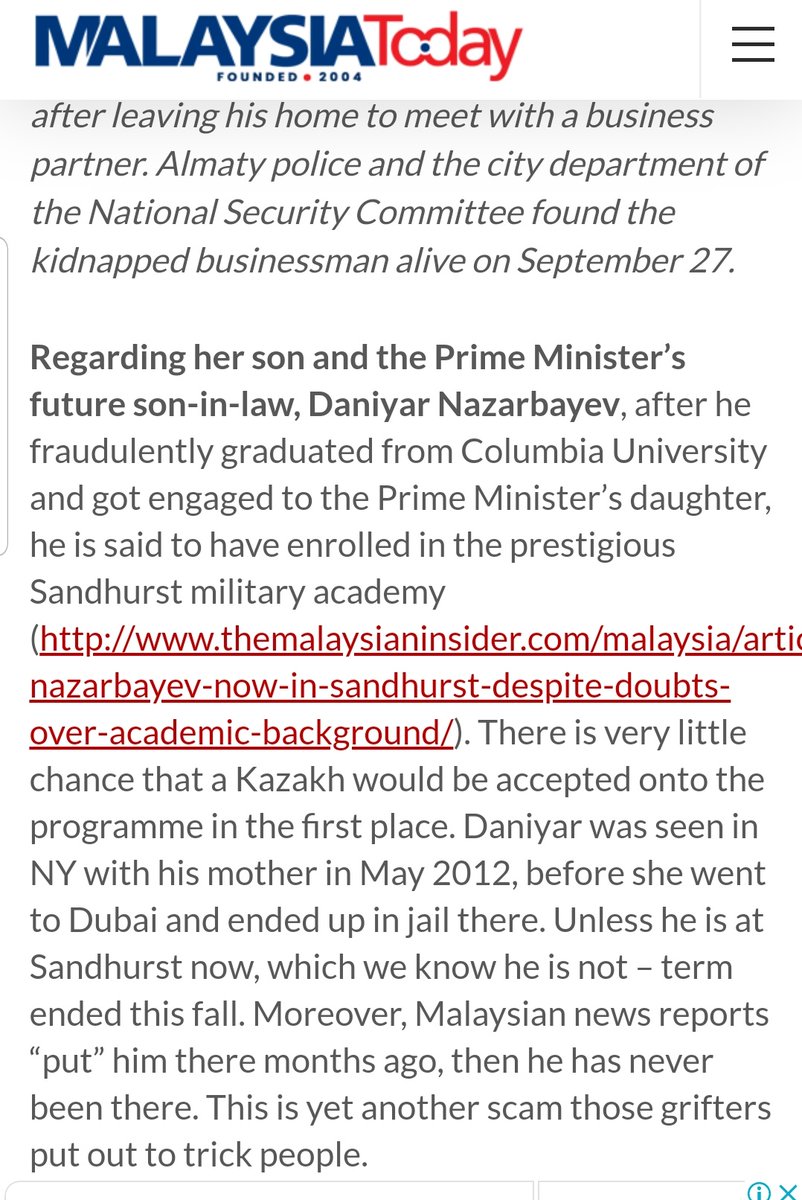 modsya on Twitter: "RT @BadBoy2662: Daniyar Nazarbayev. Anak kepada Maira dan Bolat (bapa tiri ...