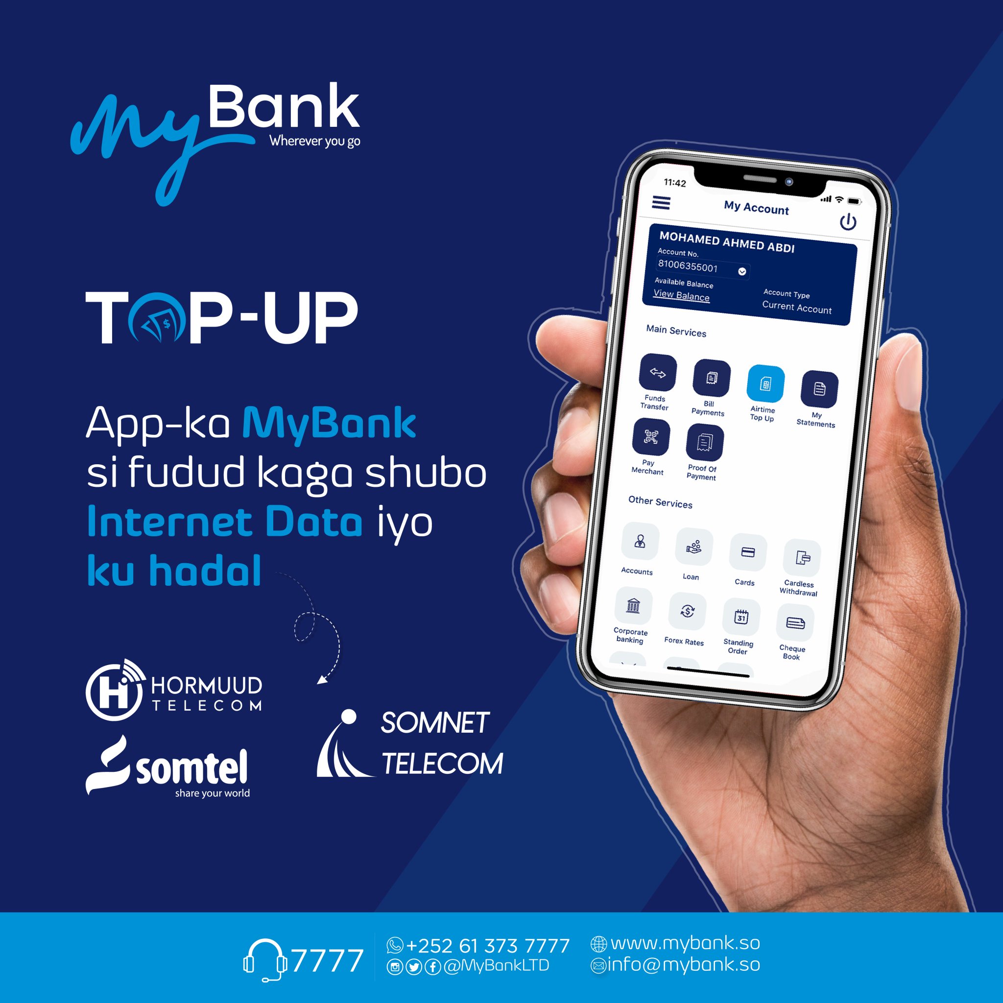 MyBank Limited on Twitter: "Macmiil adeegga 𝐀𝐢𝐫𝐭𝐢𝐦𝐞 𝐓𝐨𝐩 𝐔𝐩 ee App-ka 𝐌𝐲𝐁𝐚𝐧𝐤 si fudud kaga shubo ...