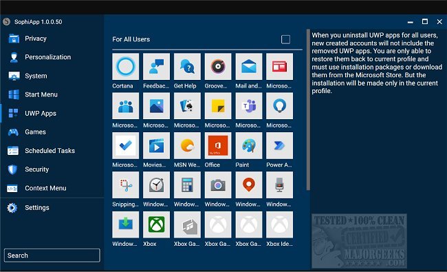 MajorGeeks on Twitter: "SophiApp is the follow-up to the Sophia Script ...