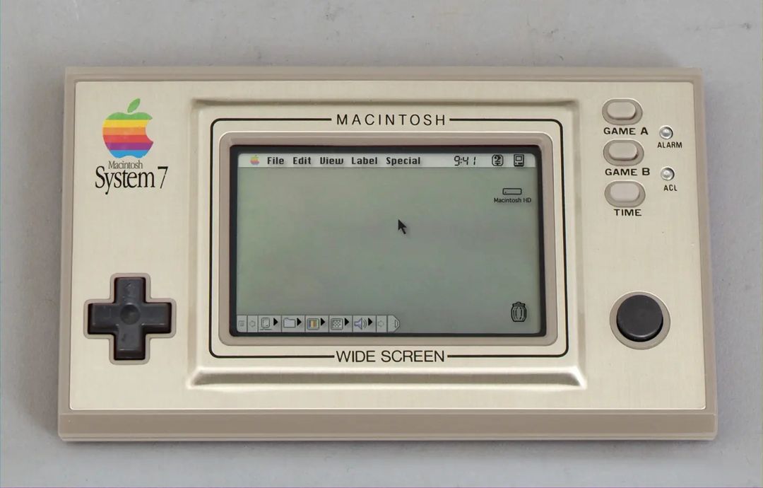 Retro Tech Dreams on Twitter: "Macintosh System 7 as a Game & Watch. I'd buy one in a second. # ...