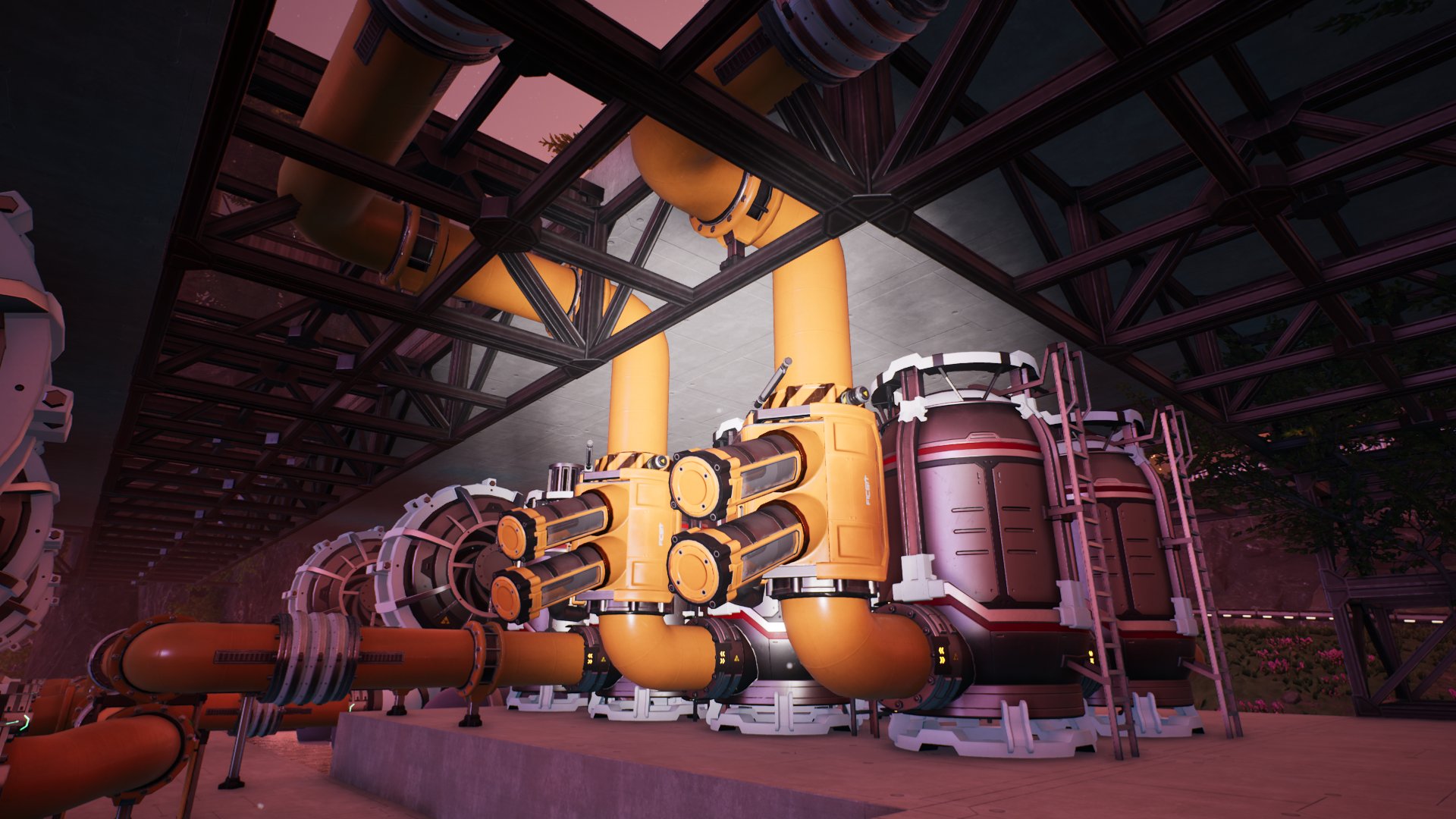 かみや@Satisfactory on Twitter: "・・・説明しがたいが、水上げるためフレーム土台の中をすこし配管してから、床用のアレでニョキっと出すんすわ 今回初めて床用のパイプ ...