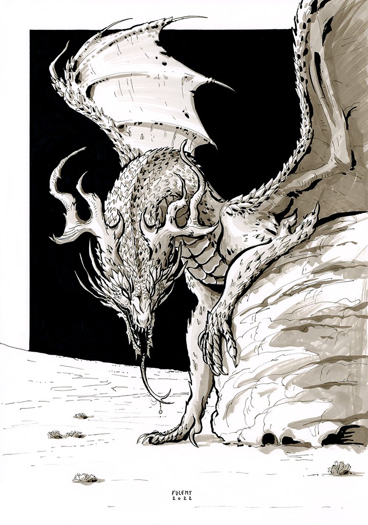 「New traditional art piece! I missed drawing on paper so bad!」Fulemyの漫画